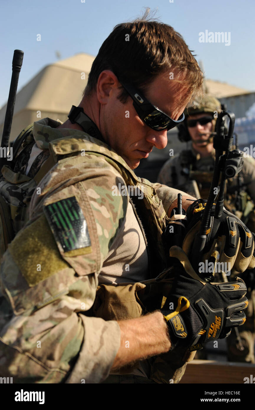 U.S. Air Force Master Sgt. Ryan Darnell, a pararescueman with the 83rd ...