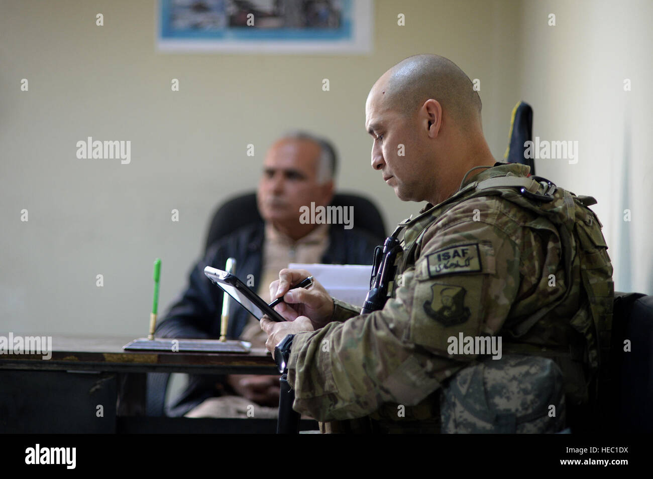 U.S. Air Force Senior Master Sgt. Carmelo Vega Martinez, right, a ...