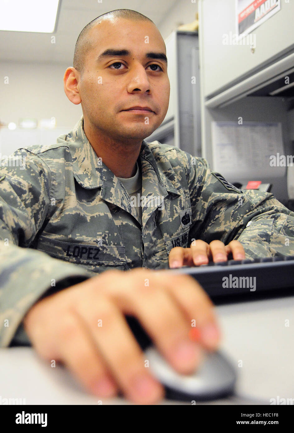 U.S. Air Force Staff Sgt. Gabriel Lopez, a network technician with the ... U.S. Air Force Staff Sgt. Gabriel Lopez, a network technician with the ...