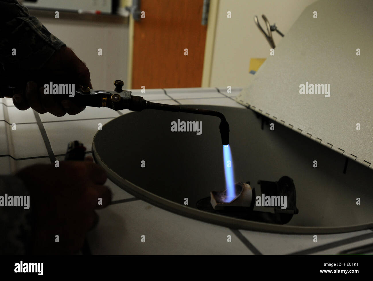 U.S. Air Force Tech. Sgt. Joshua Steel, a dental lab technician with ...
