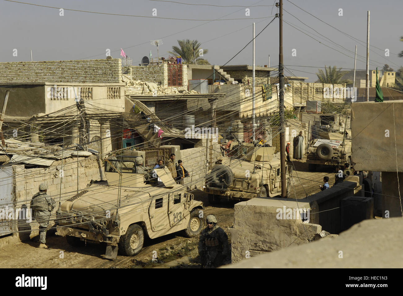 Members of the U.S. Army, Delta Company, 1st Cavalry Division, 12th ...