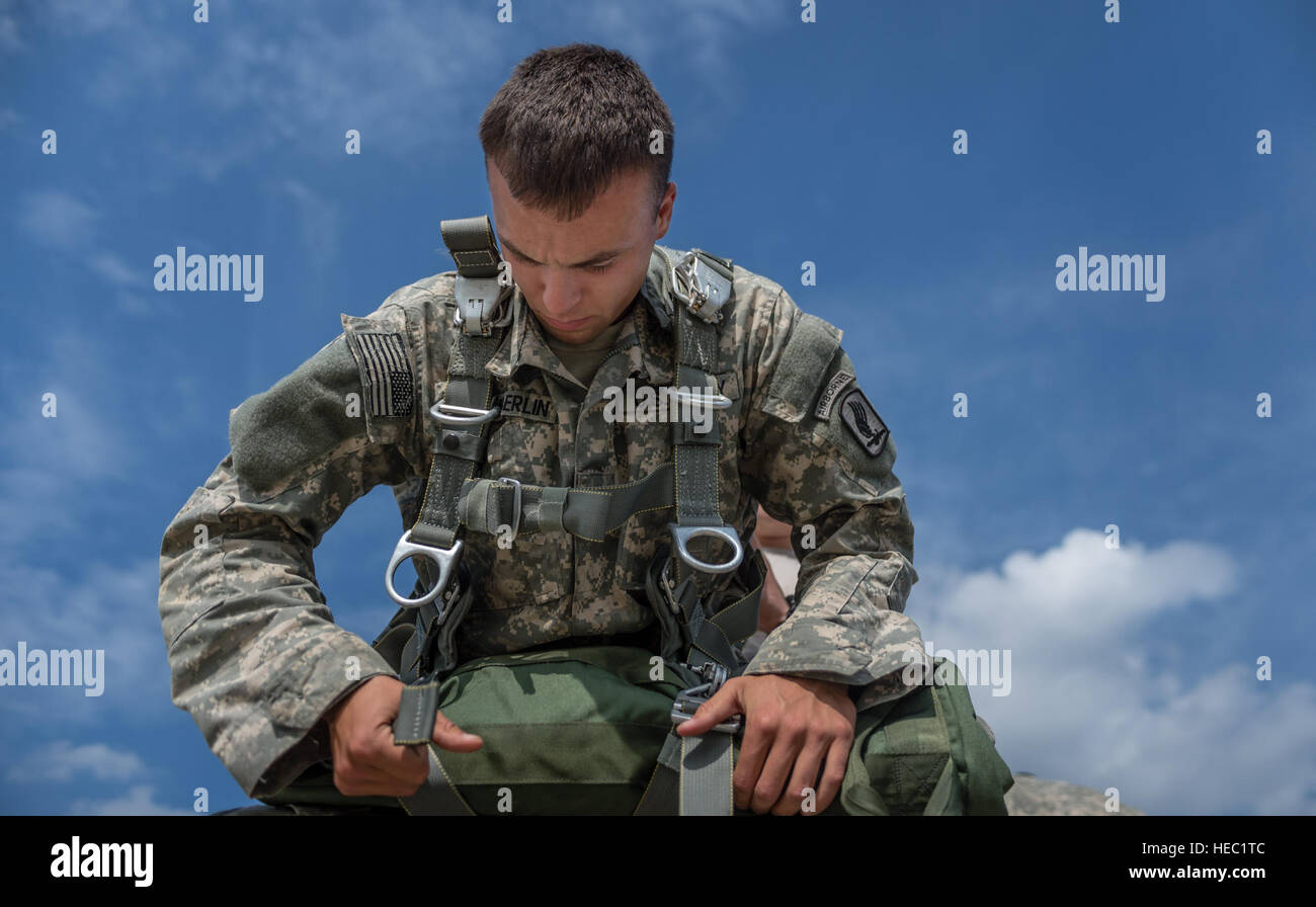 U.S. Army Spc. William Chamberlin, a paratrooper with the 1st Battalion ...