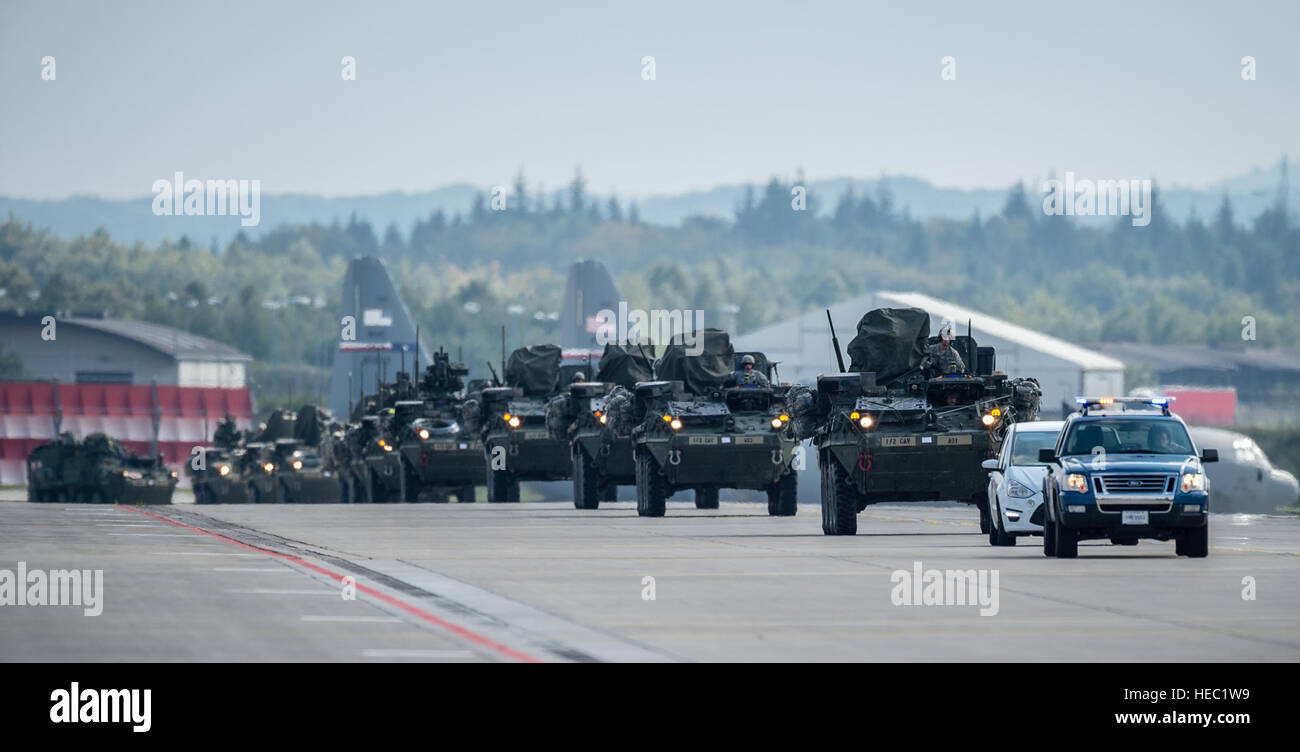 Convoy stryker armored vehicles hi-res stock photography and images - Alamy