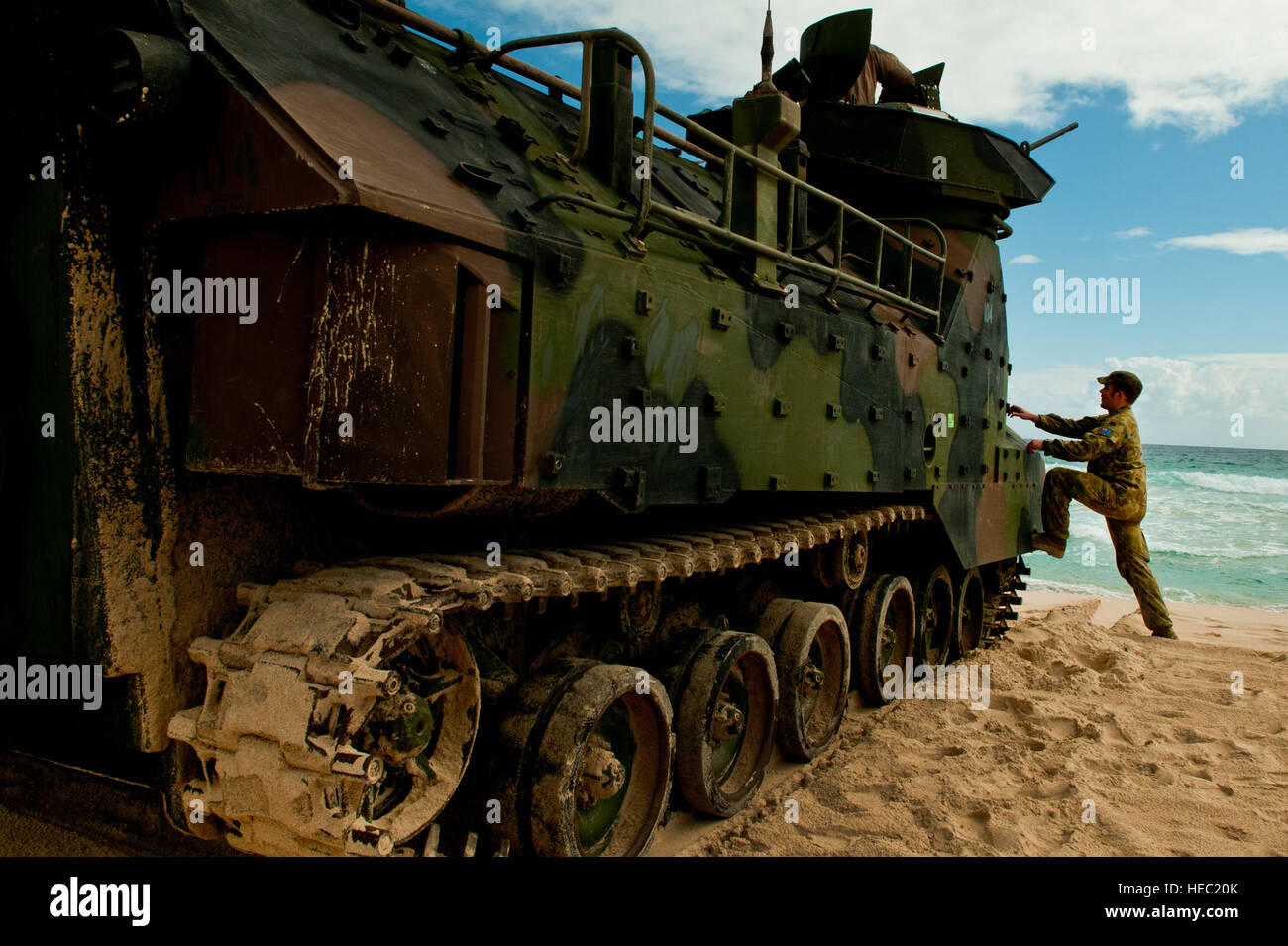 Australian Army Capt. Ken Semmens, cavalry officer from Townsville ...