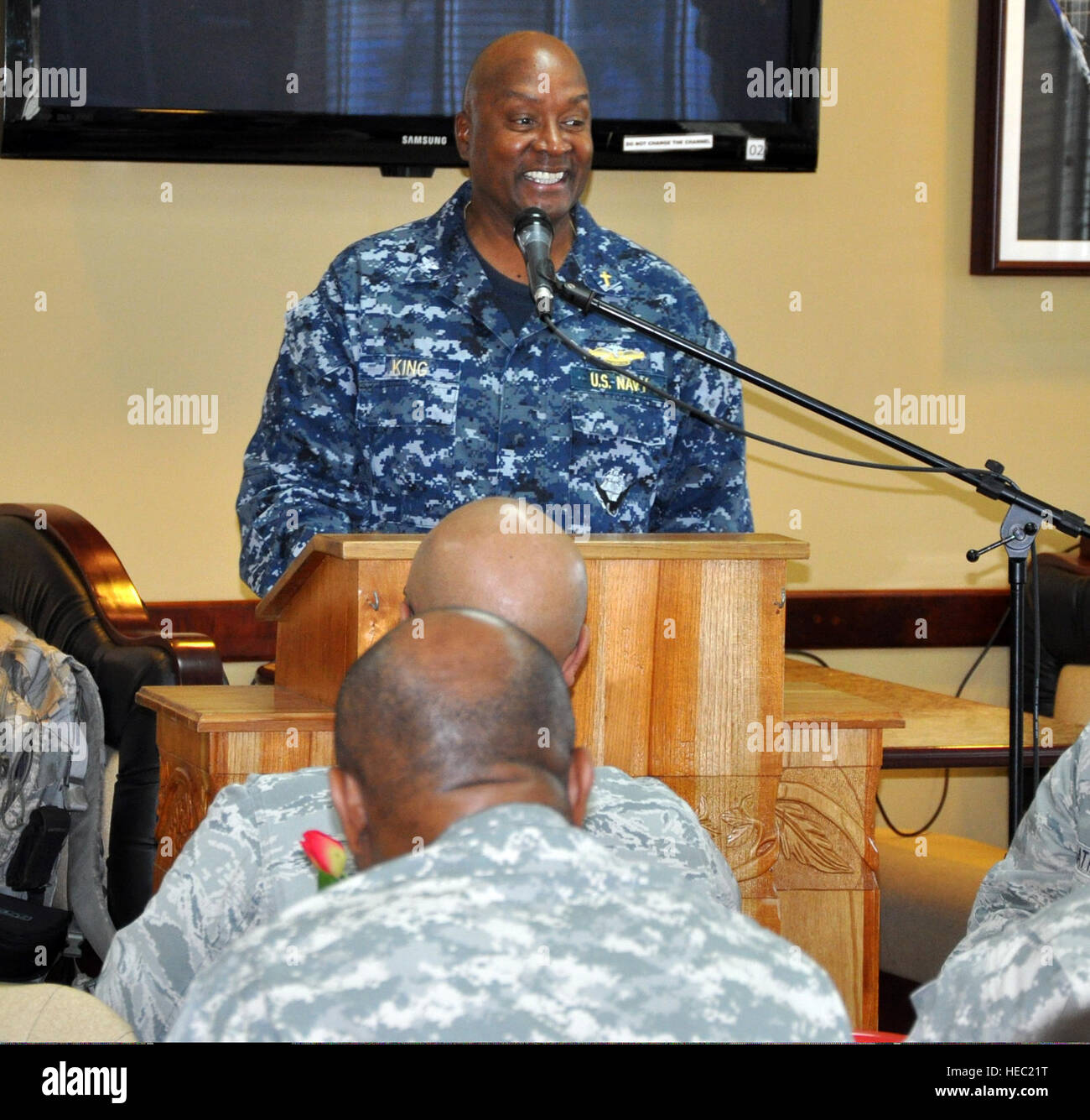 U.S. Navy Capt. Ronnie King, the command chaplain for U.S. Southern ...