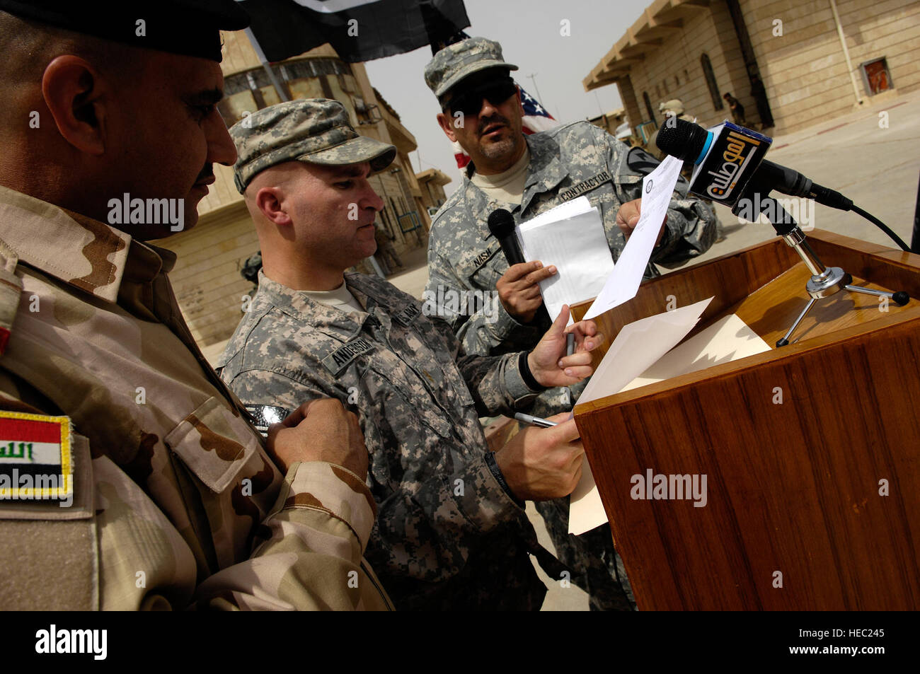 Lt. Col. Saad, commander of 3rd Battalion, 12th Brigade, 2nd Iraqi Army ...