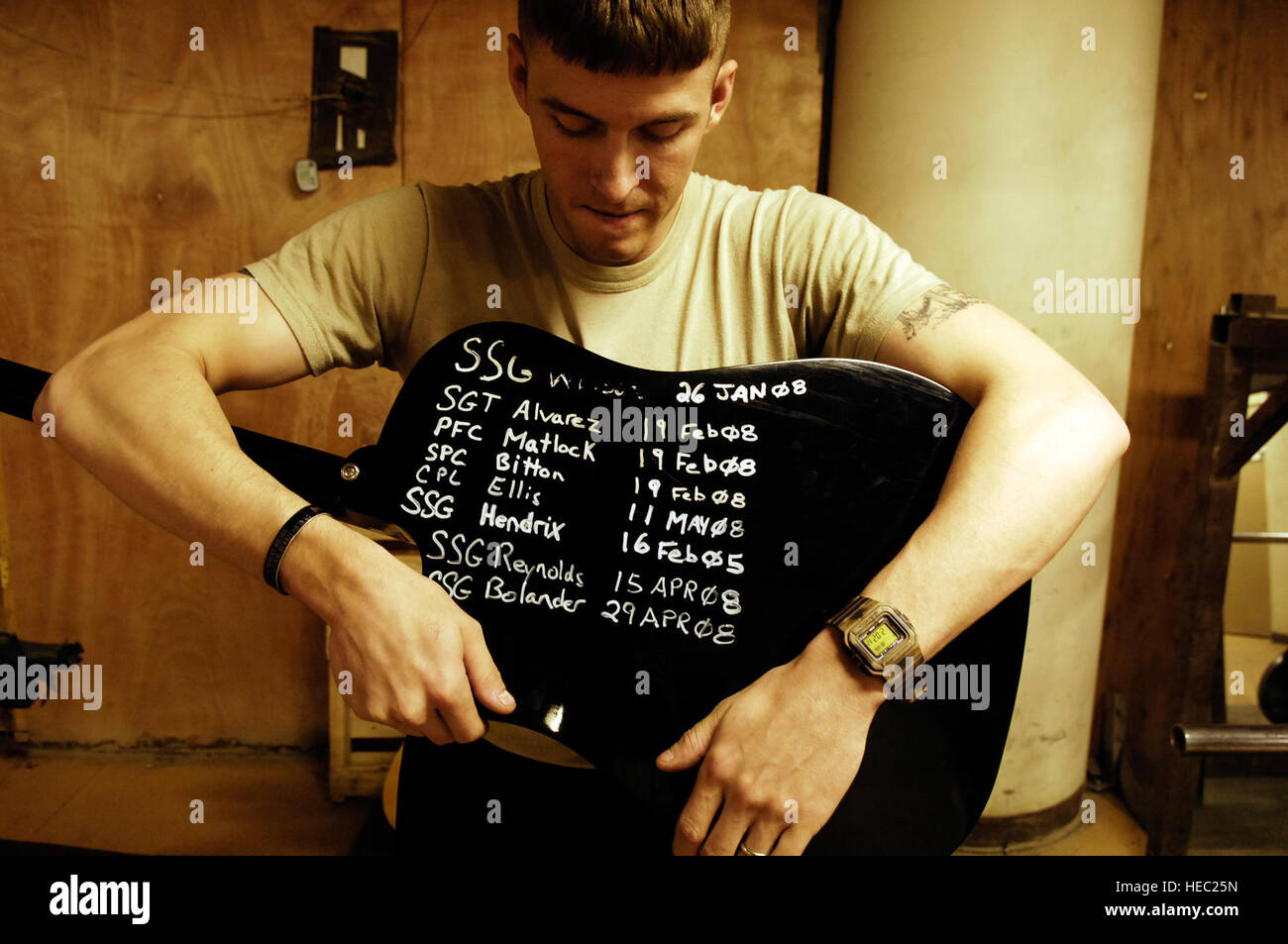 U.S. Army Staff Sgt. Aaron Hignight, a native of Ft. Smith, Ark., poses ...