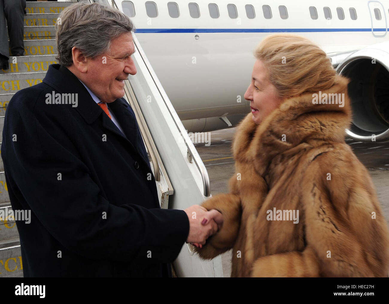 U.S. officials meet at the Transit Center at Manas, Kyrgyzstan, to ...