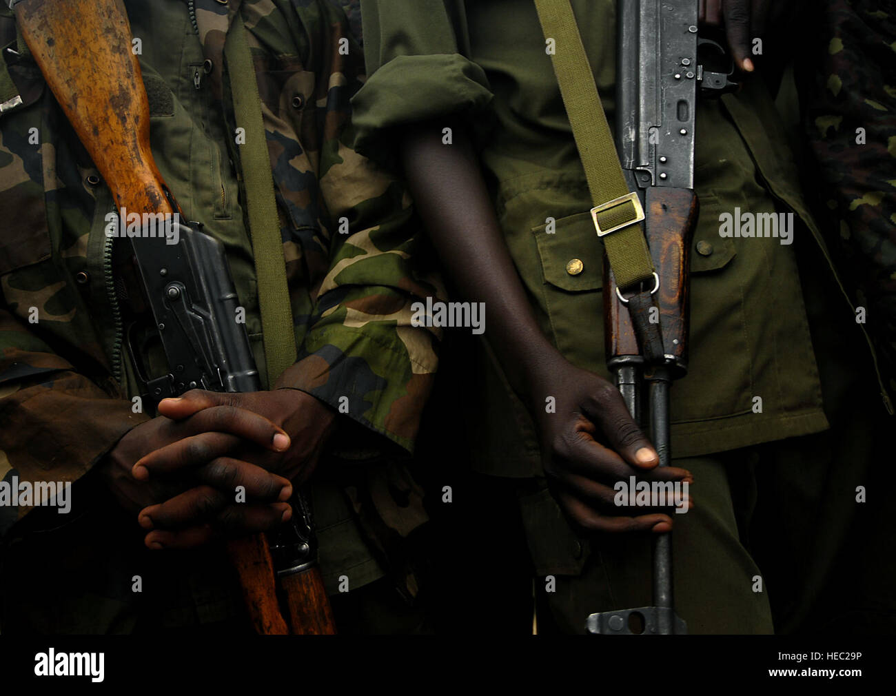 Uganda Army soldiers stand in formation before being released to begin ...
