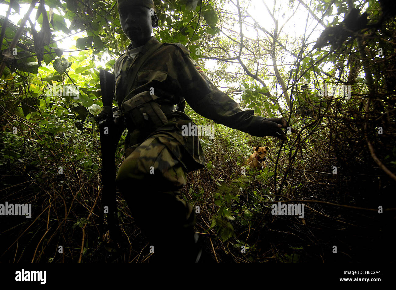 Ugandan soldier on guard hi-res stock photography and images - Alamy