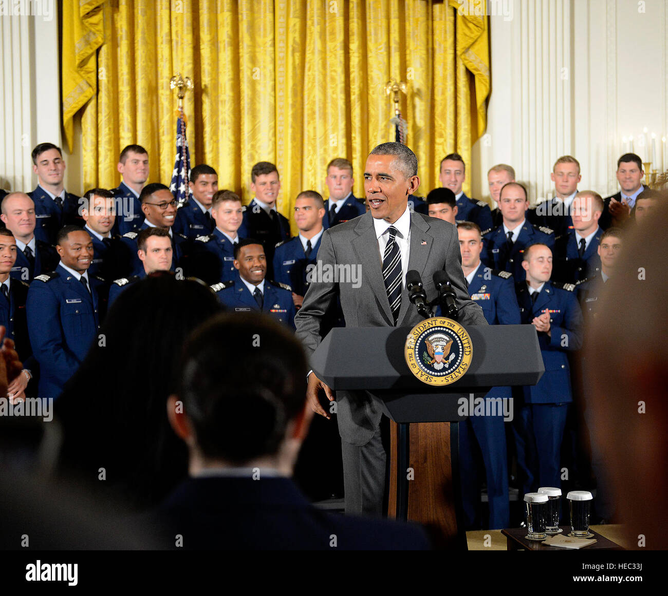 President Barack Obama congratulates the U.S. Air Force Academy ...