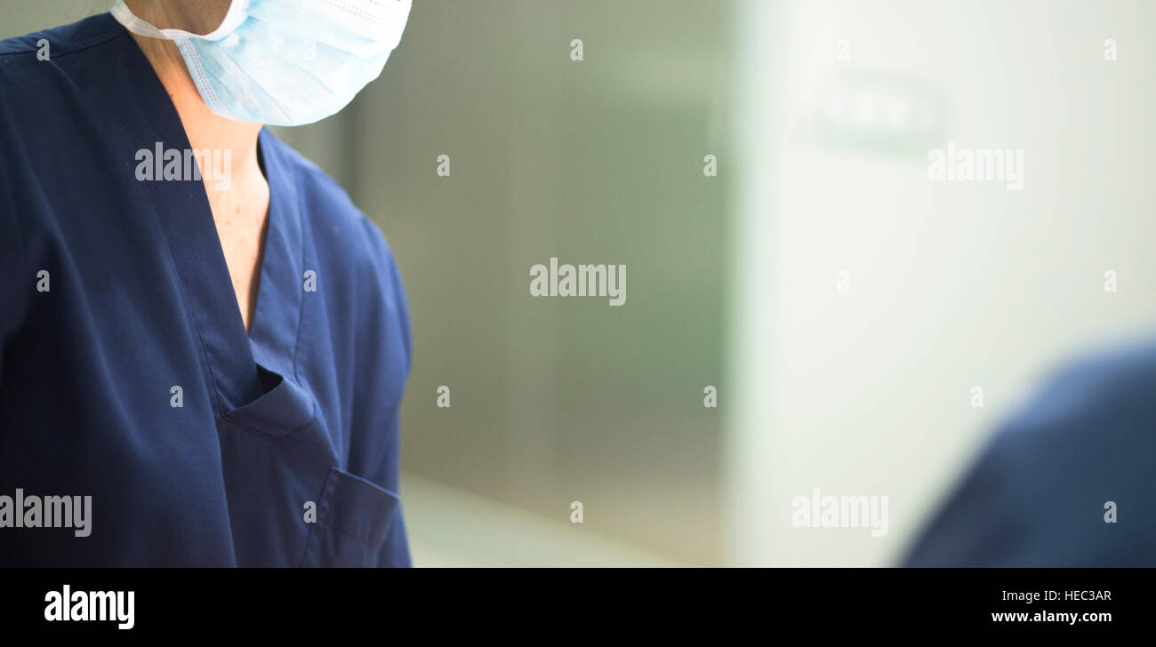 Surgeon in operating theater emergency room surgery in hospital clinic ...