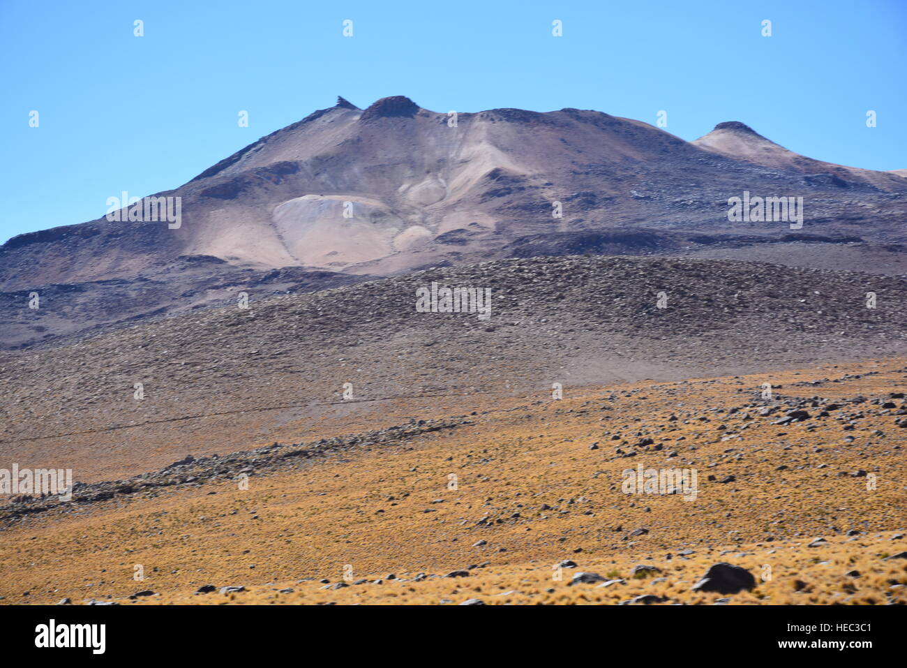 Landscape of mountains and lake in Atacama desert Chile Stock Photo - Alamy