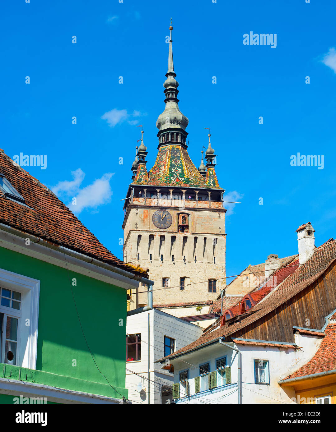 Sighisoara clock tower hi-res stock photography and images - Alamy