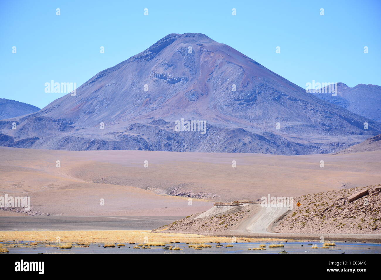 Landscape of mountains and lake in Atacama desert Chile Stock Photo - Alamy