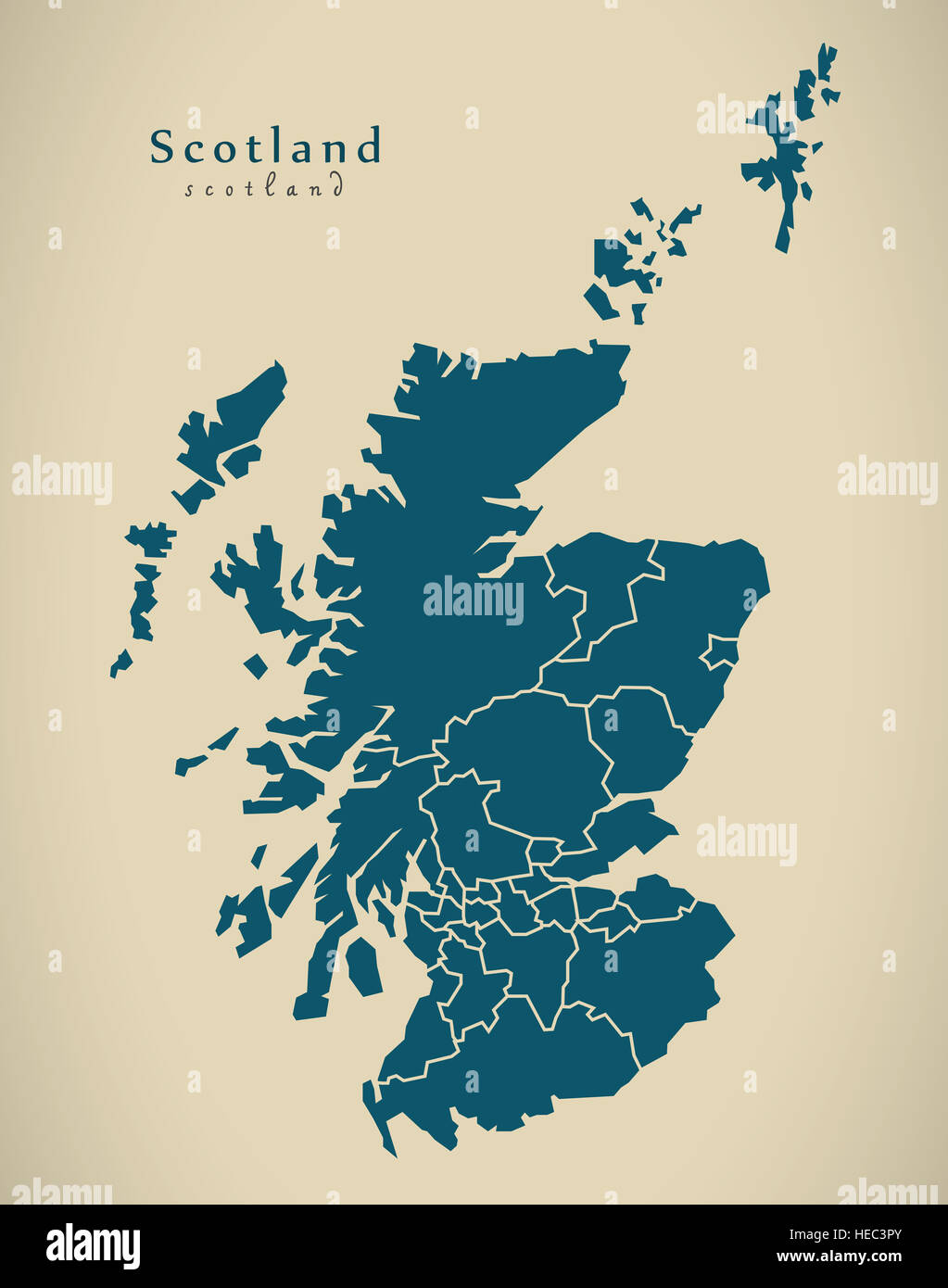 Scotland border map hi-res stock photography and images - Alamy
