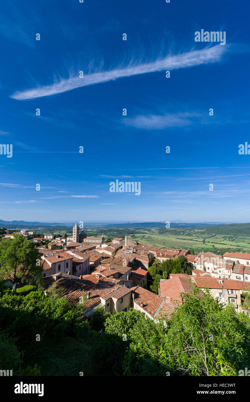 View over the towns houses to the valley Stock Photo - Alamy