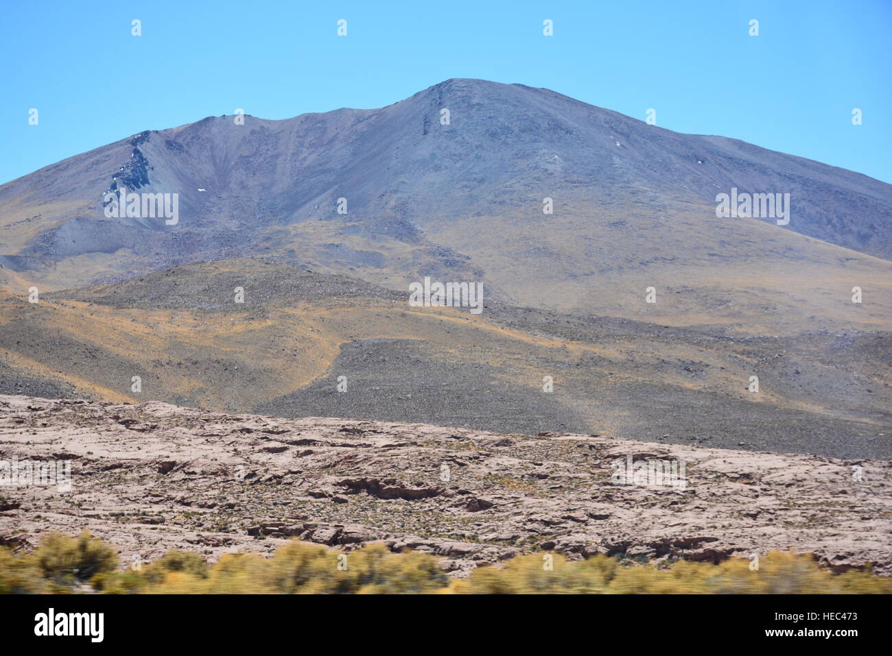 Landscape of mountains and lake in Atacama desert Chile Stock Photo - Alamy