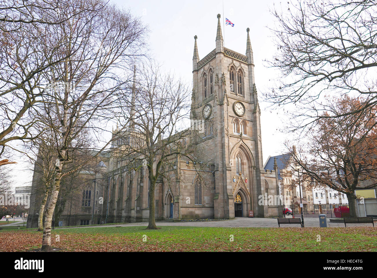 Blackburn Cathedra land grounds in winter Stock Photo - Alamy
