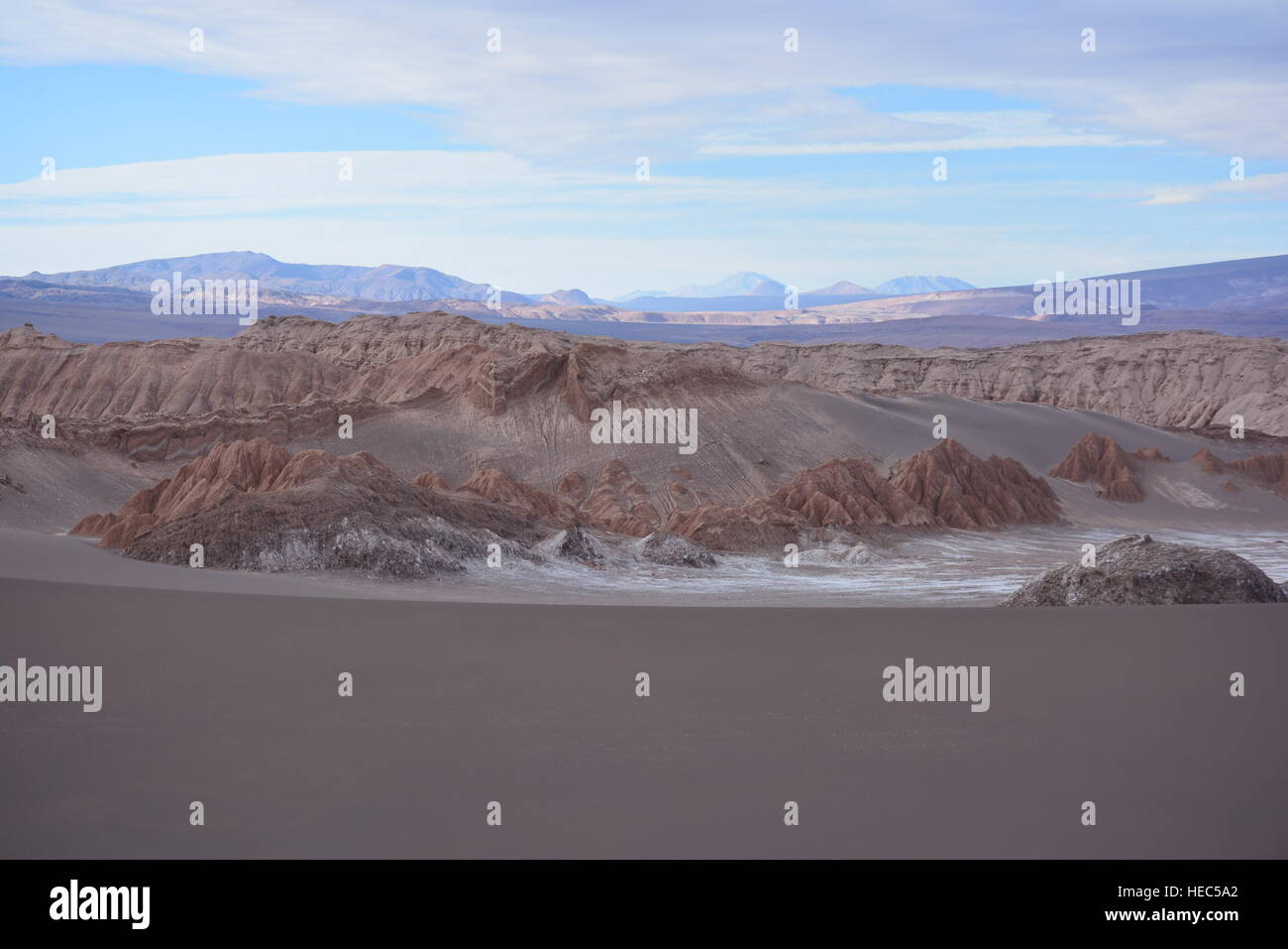 Landscape of mountains and Valley in Atacama desert Chile Stock Photo ...