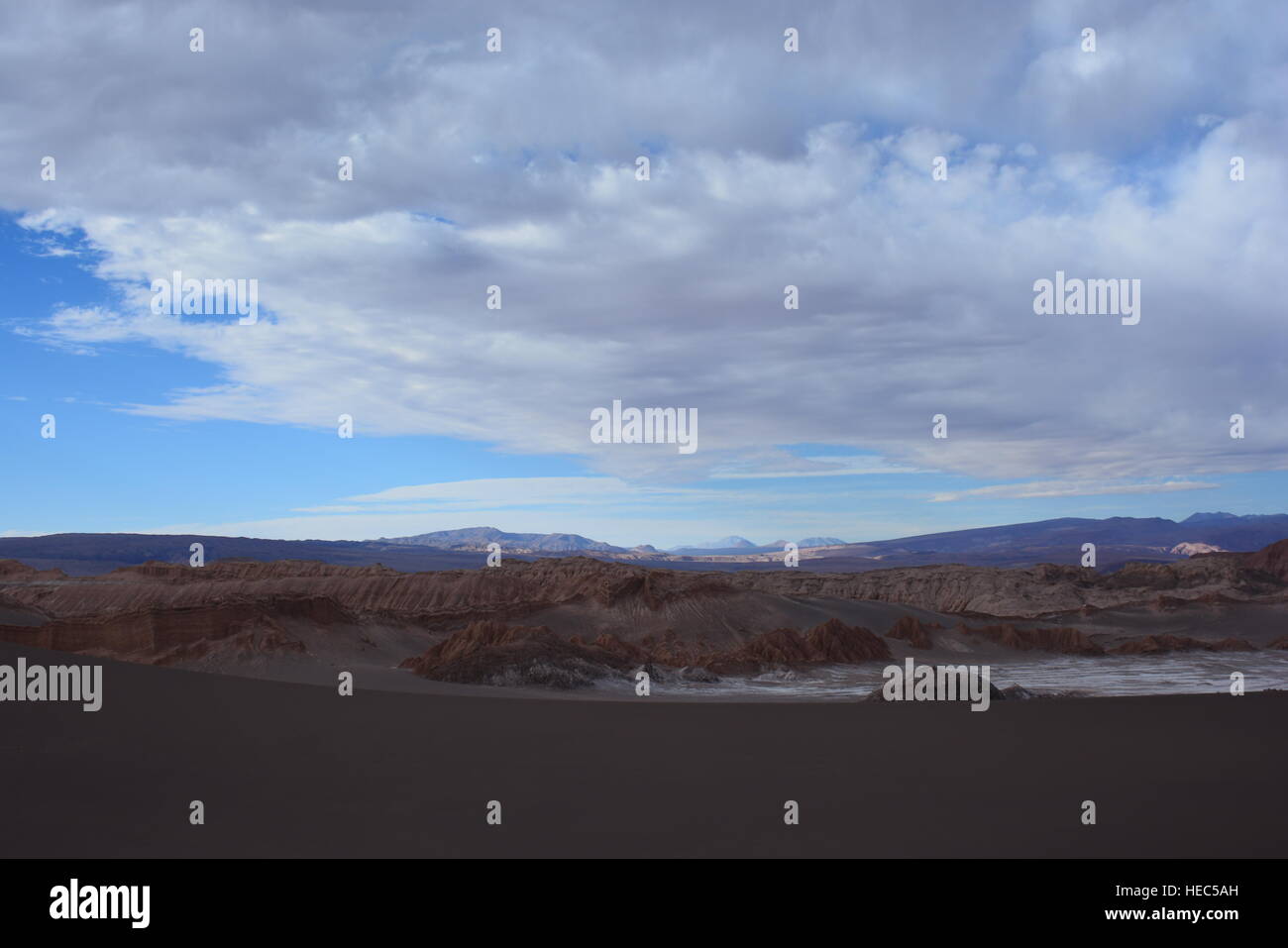 Landscape of mountains and Valley in Atacama desert Chile Stock Photo ...
