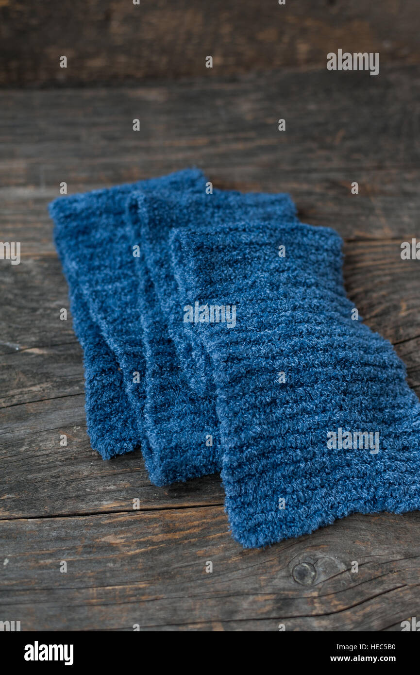 Handmade knitted scarf Stock Photo - Alamy