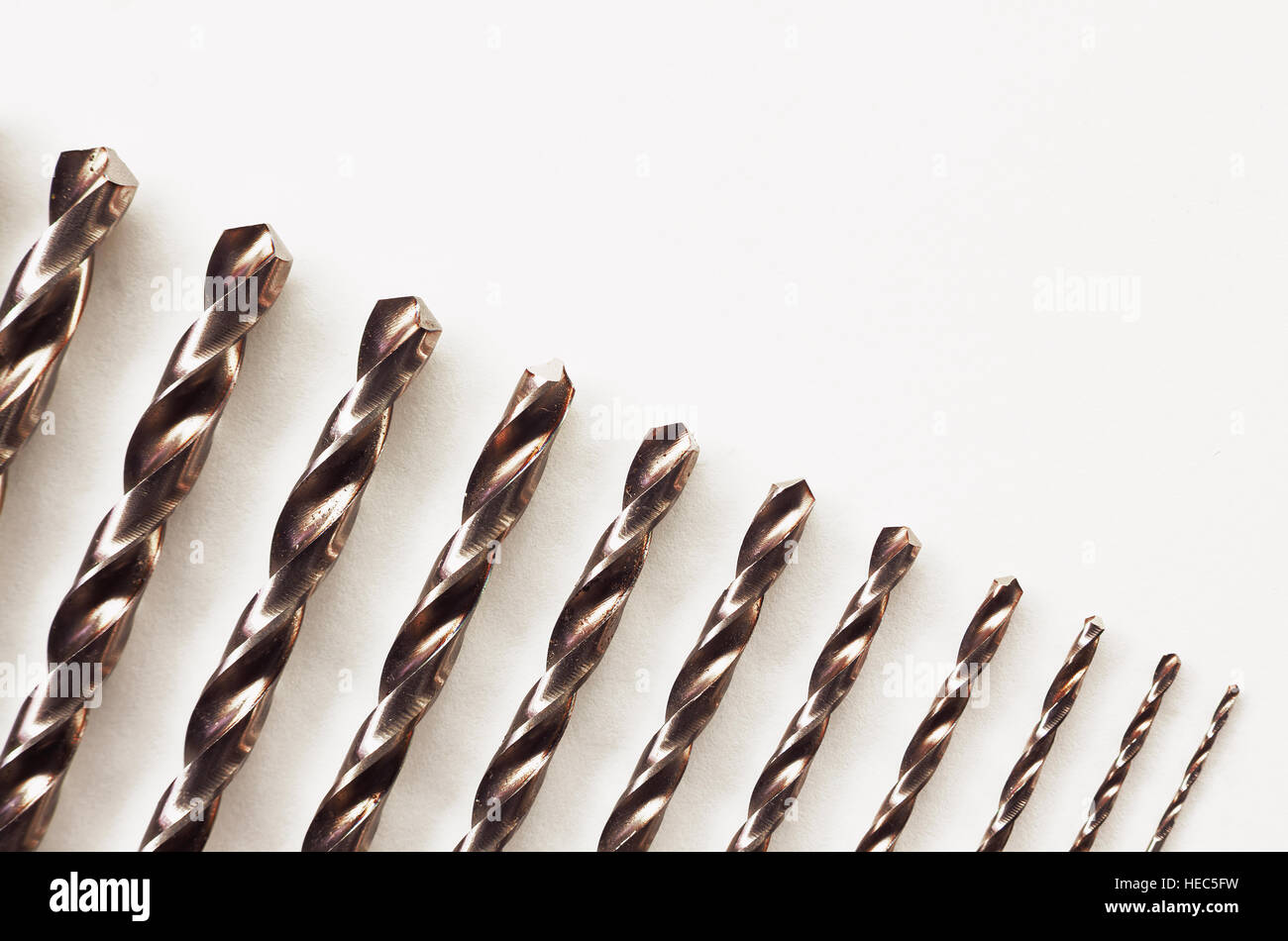 Closeup macro view of set of drill bits Stock Photo - Alamy