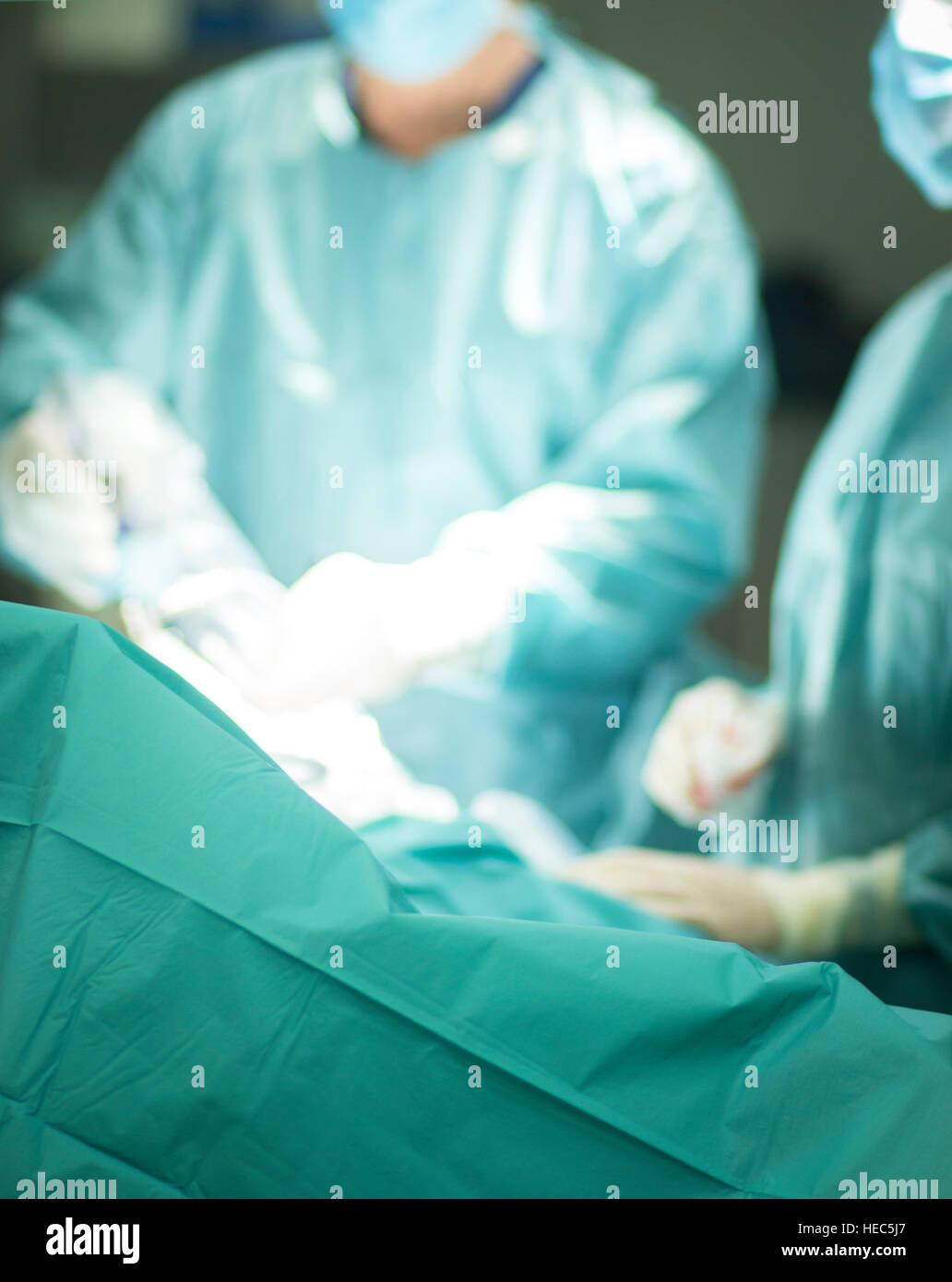 Surgeon in operating theater emergency room surgery in hospital clinic ...