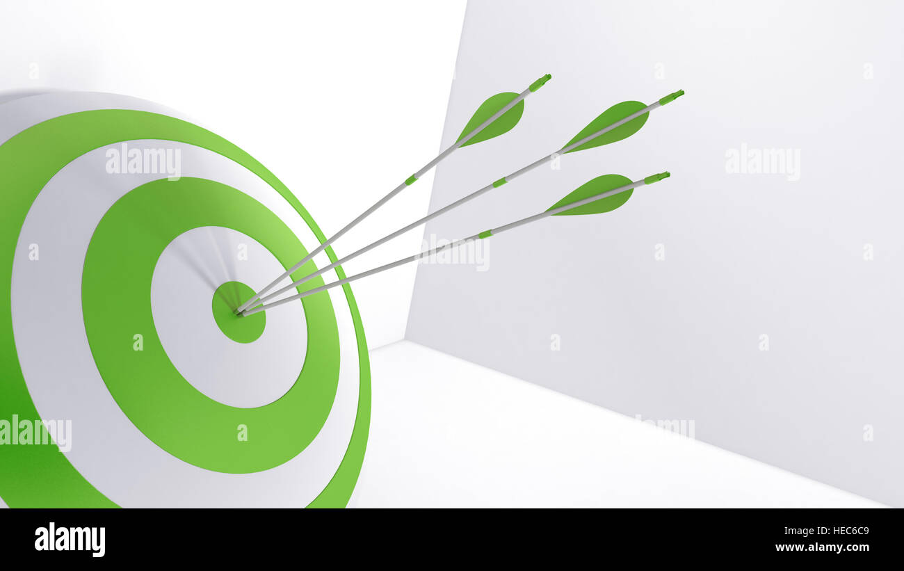 3d rendering arrow and bullseye Stock Photo - Alamy