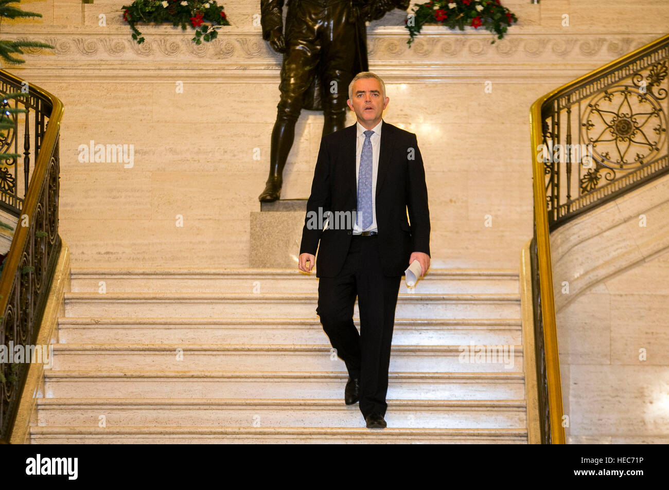 Jonathan Bell walking into the Great Hall at Parliament Buildings in ...