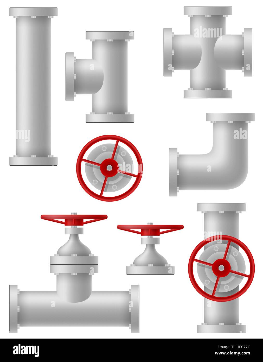 industry metalic pipes vector illustration isolated on white background ...