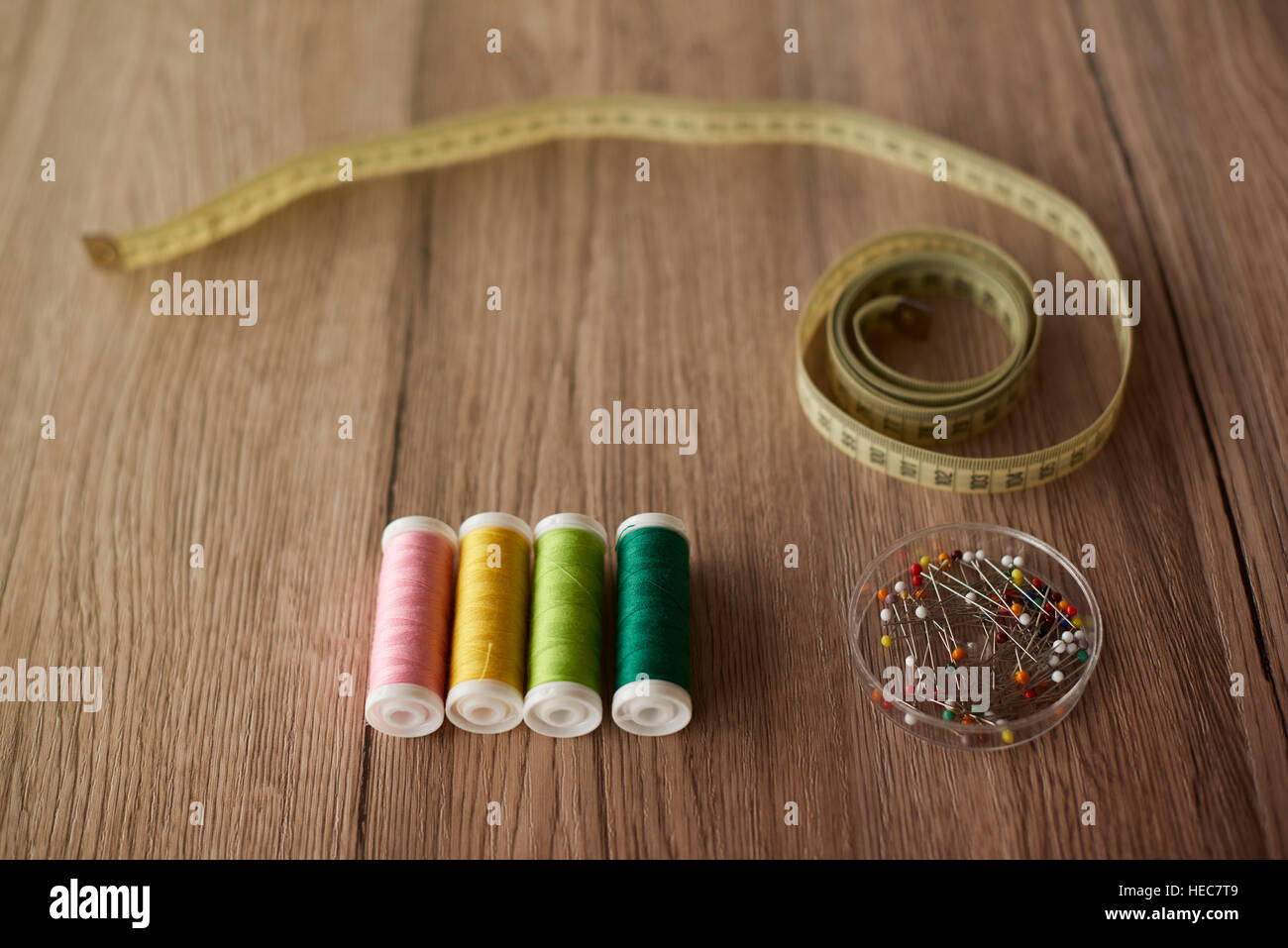 Background with some sewing items Stock Photo - Alamy