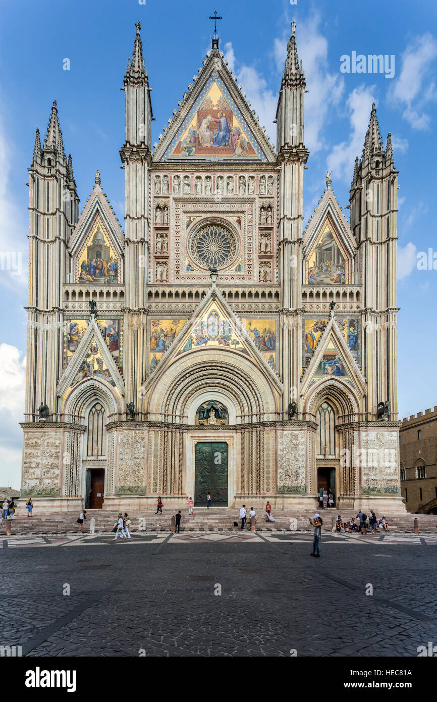 Orvieto cathedral facade relief hi-res stock photography and images - Alamy