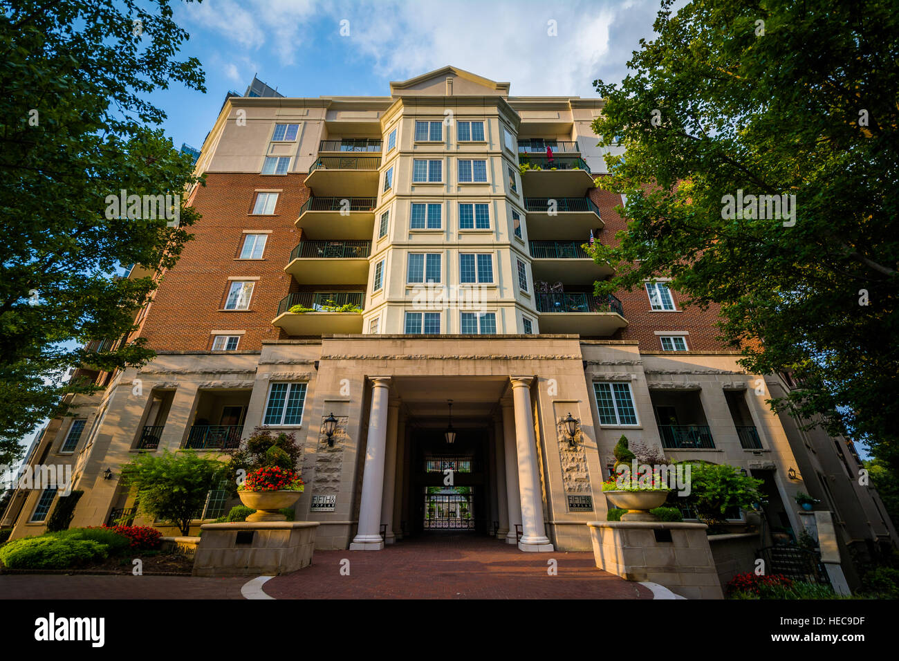 Apartment building in the Fourth Ward of Charlotte, North Carolina ...