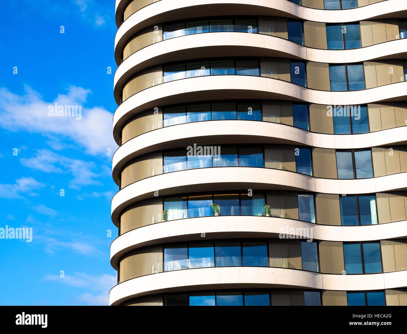 Modern riverside building - London, England Stock Photo - Alamy