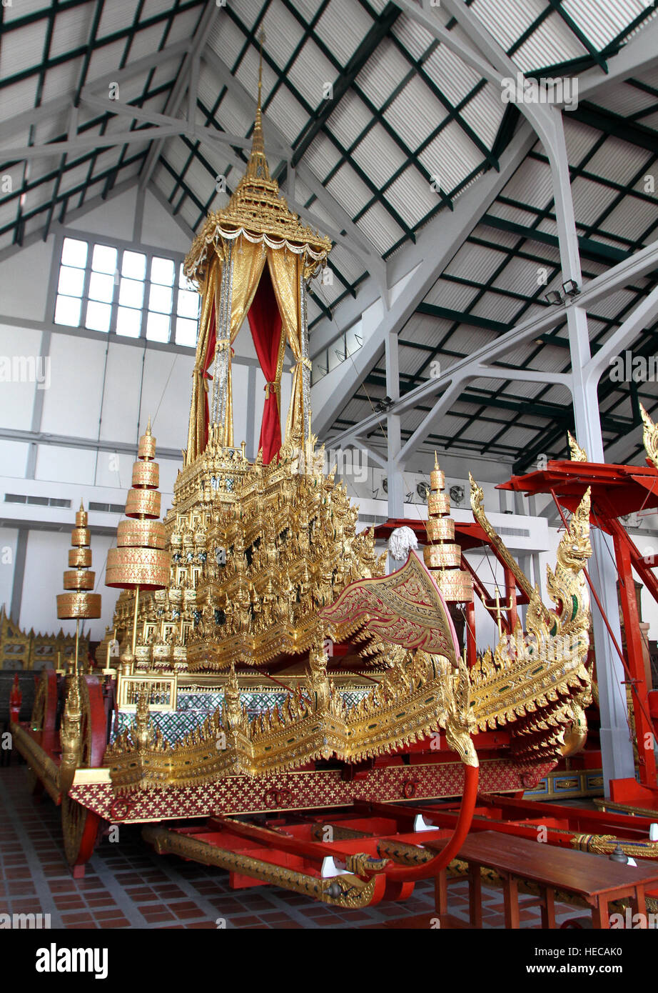 Bangkok, Thailand. 19th Dec, 2016. The Royal Chariots vehicle that will ...