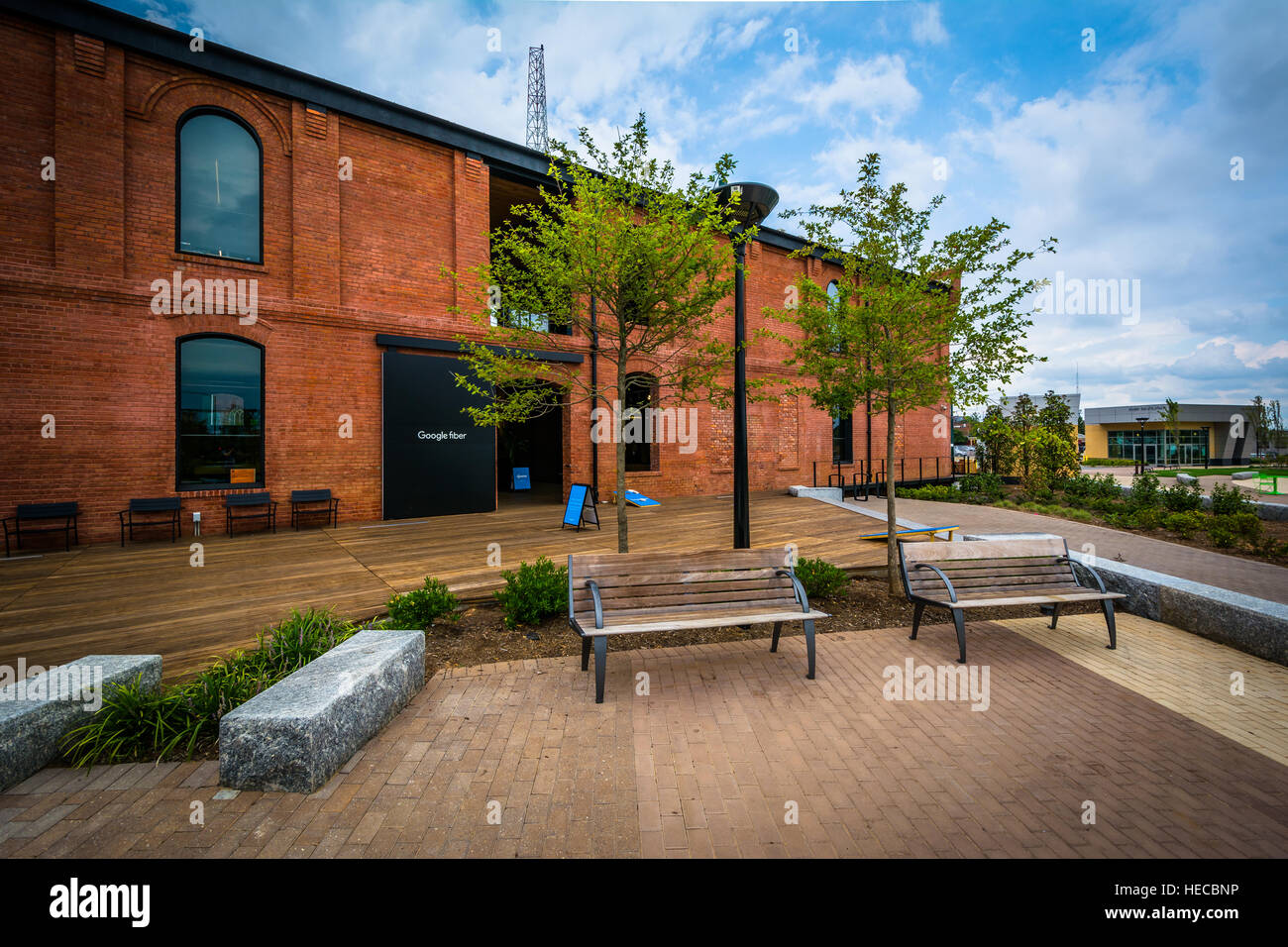 Google Fiber building in Uptown Charlotte, North Carolina Stock Photo ...