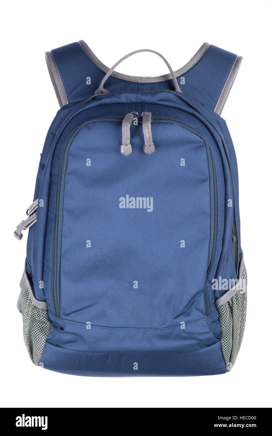 Backpack on white background Stock Photo - Alamy