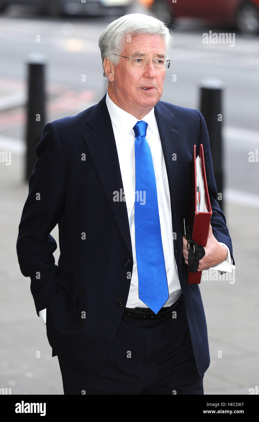 Defence Secretary Sir Michael Fallon arriving at Portcullis House in ...