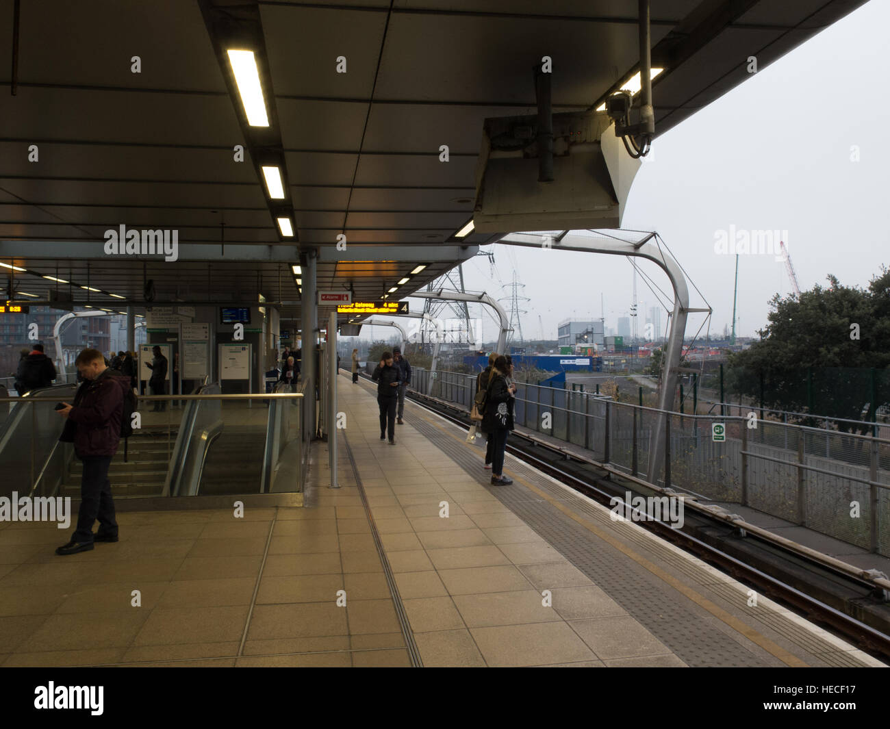 Canning Town DLR platform London Stock Photo - Alamy