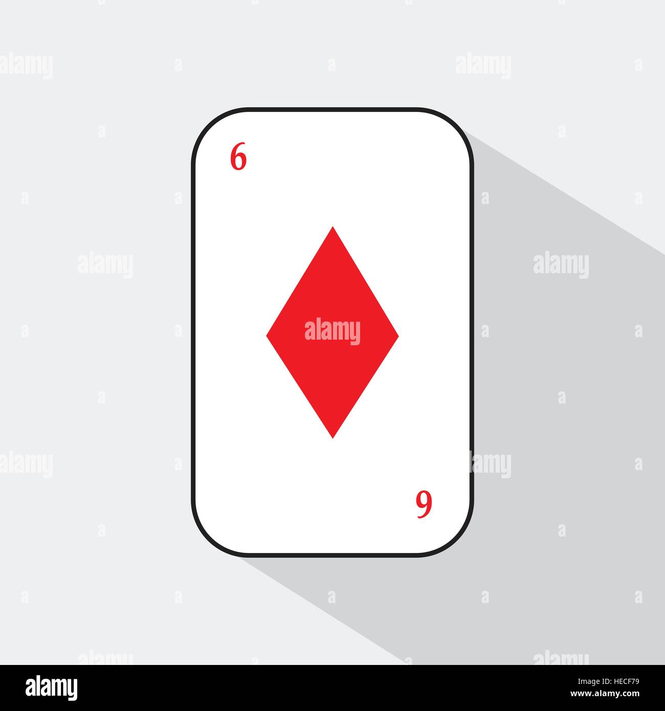 SIX Card DIAMOND a white background to be easily separable. icon ...