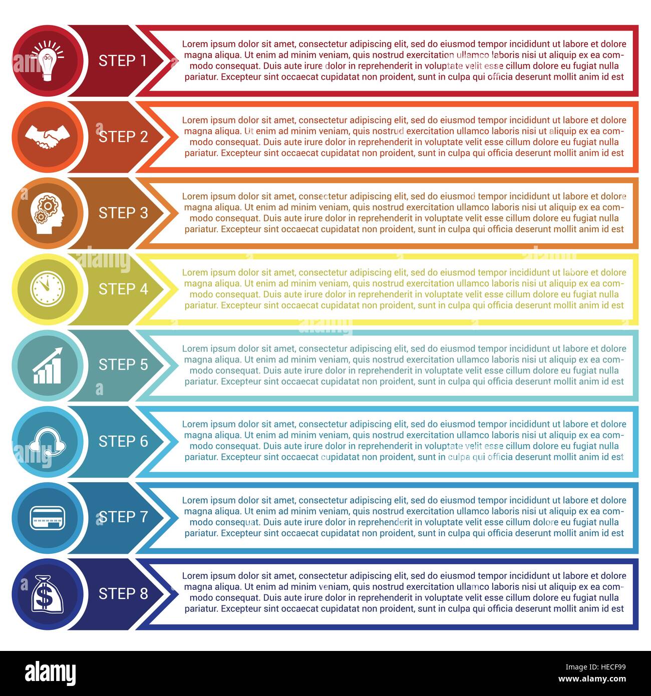 Template 8 infographic from circles hi-res stock photography and images ...