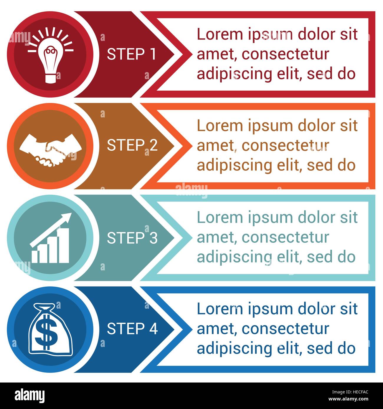 Template 4 infographic from circles Stock Vector Images - Alamy