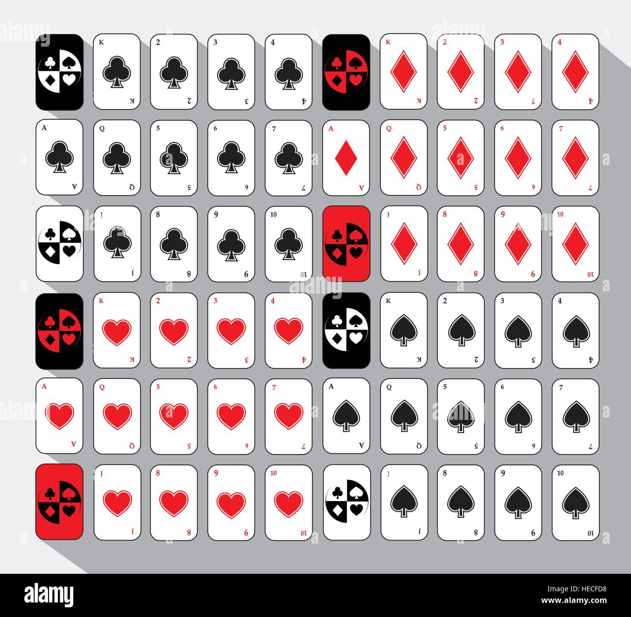 poker card. Set sixty WHITE. White background. icon illustration image ...