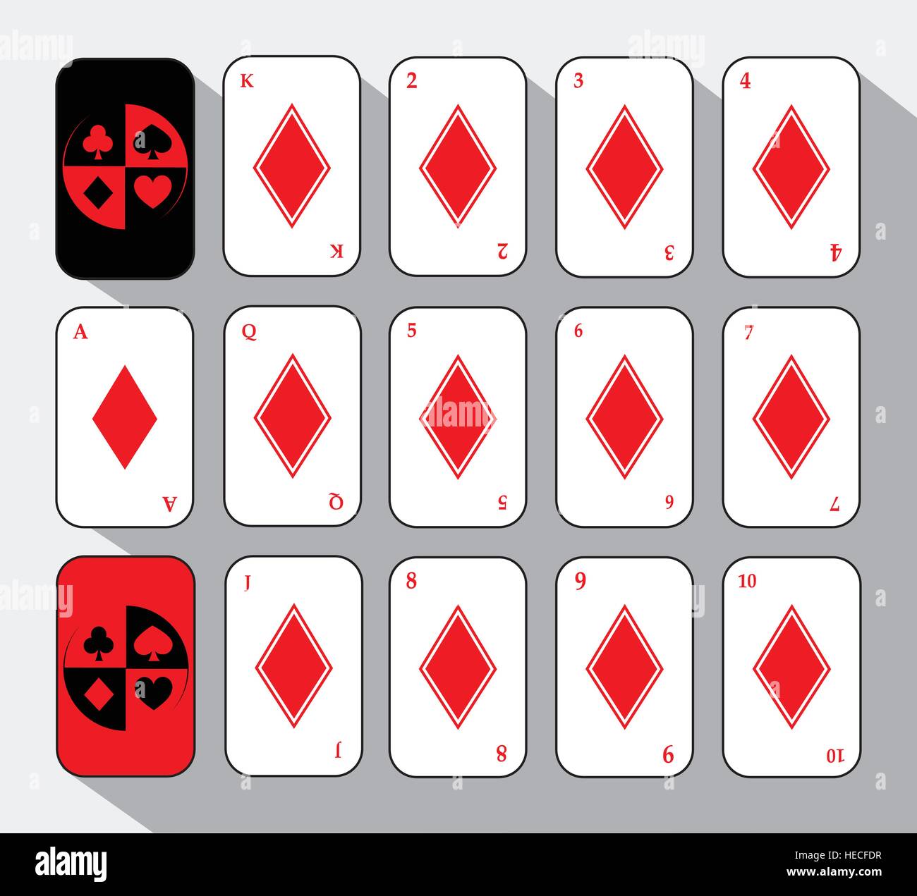 poker card. Set FIFTEEN DIAMOND WHITE. White background. icon ...