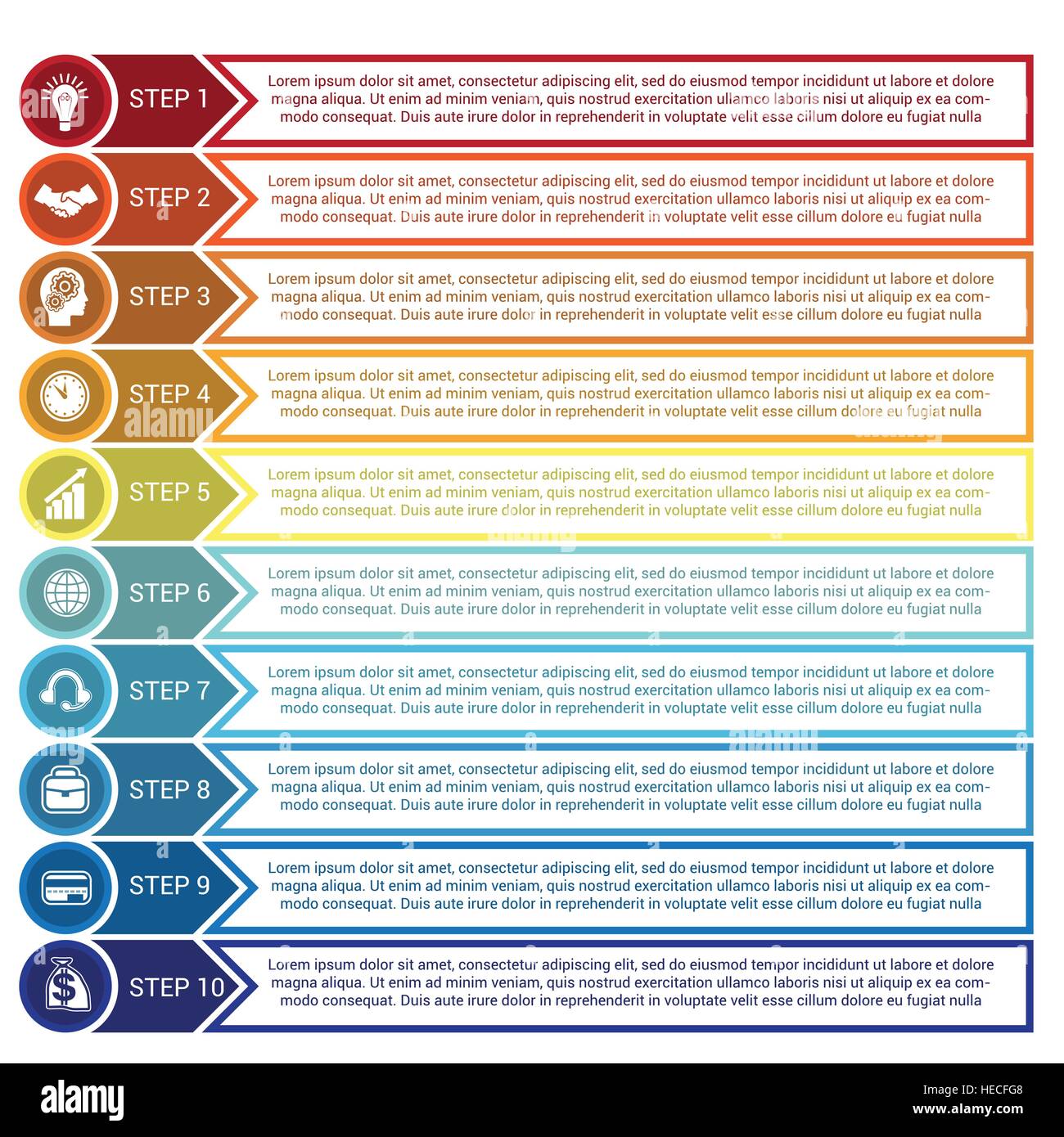 Template 10 infographic from circles Stock Vector Images - Alamy