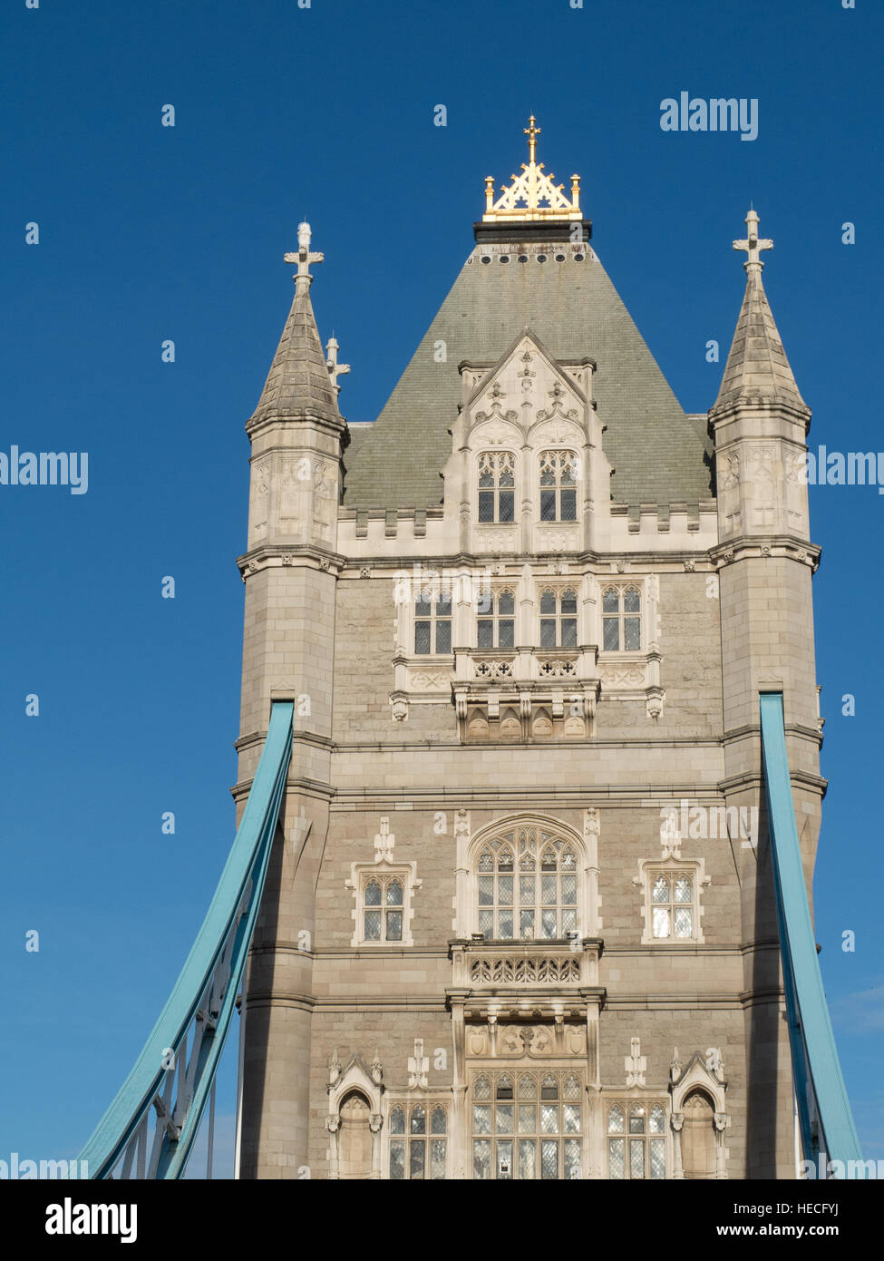 The bridge consists of two bridge towers hi-res stock photography and ...