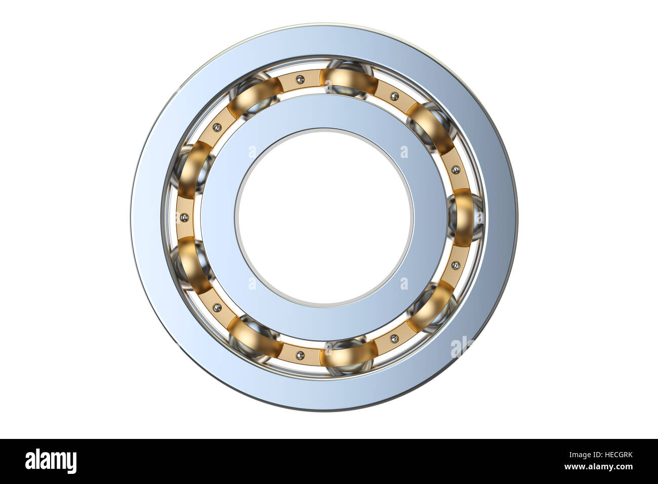 ball bearing side view, 3D rendering isolated on white background Stock ...