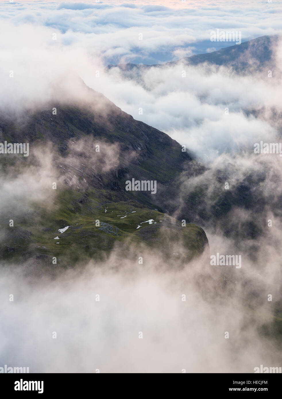 Sunset looking from the highest point on the Isle of Rum, Inner ...