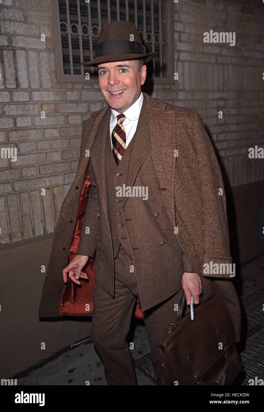Exits the broadhurst theatre after her play the front page hi-res stock ...